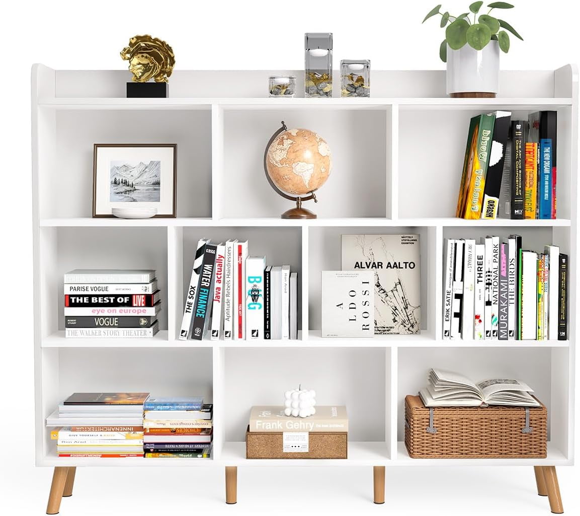 GREOKL8 Cube Bookshelf Bookcase, Cube Storage Organizer, Wood Display ...