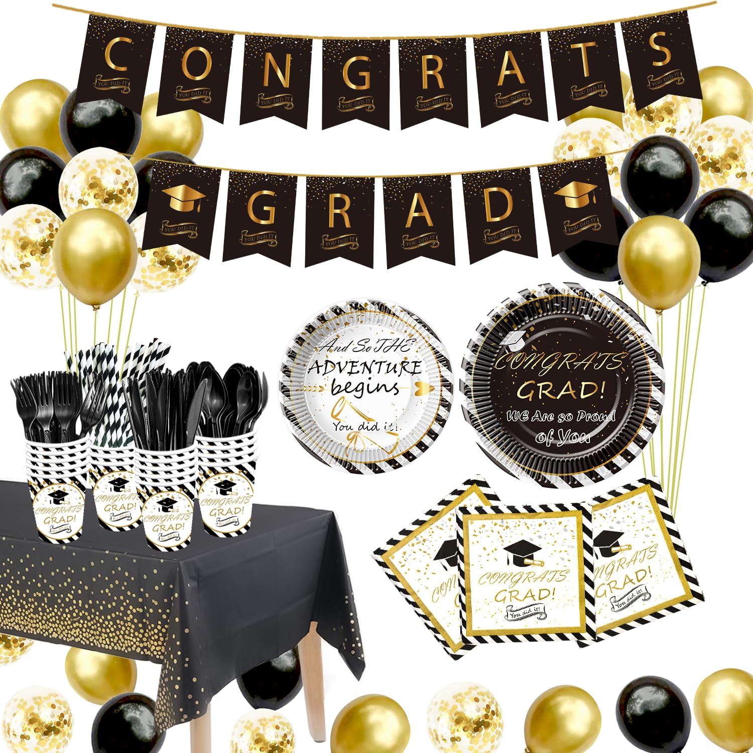 GREPARPY 227Pcs Graduation Party MMF7 Supplies 2025 - Graduation ...