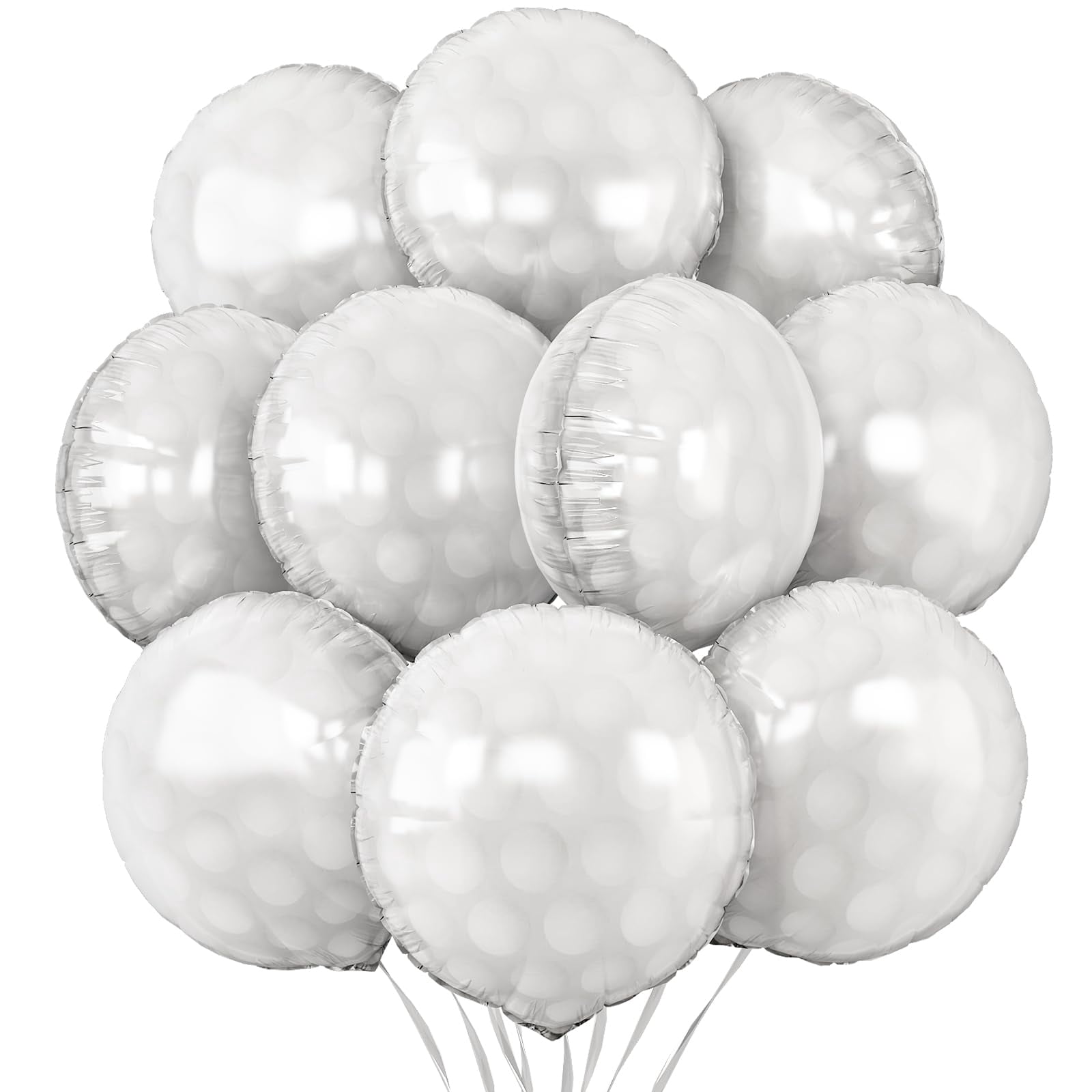 GRESATEK Golf Ball Balloons,18Inch White Golf KKS1 Ball Foil Balloons ...