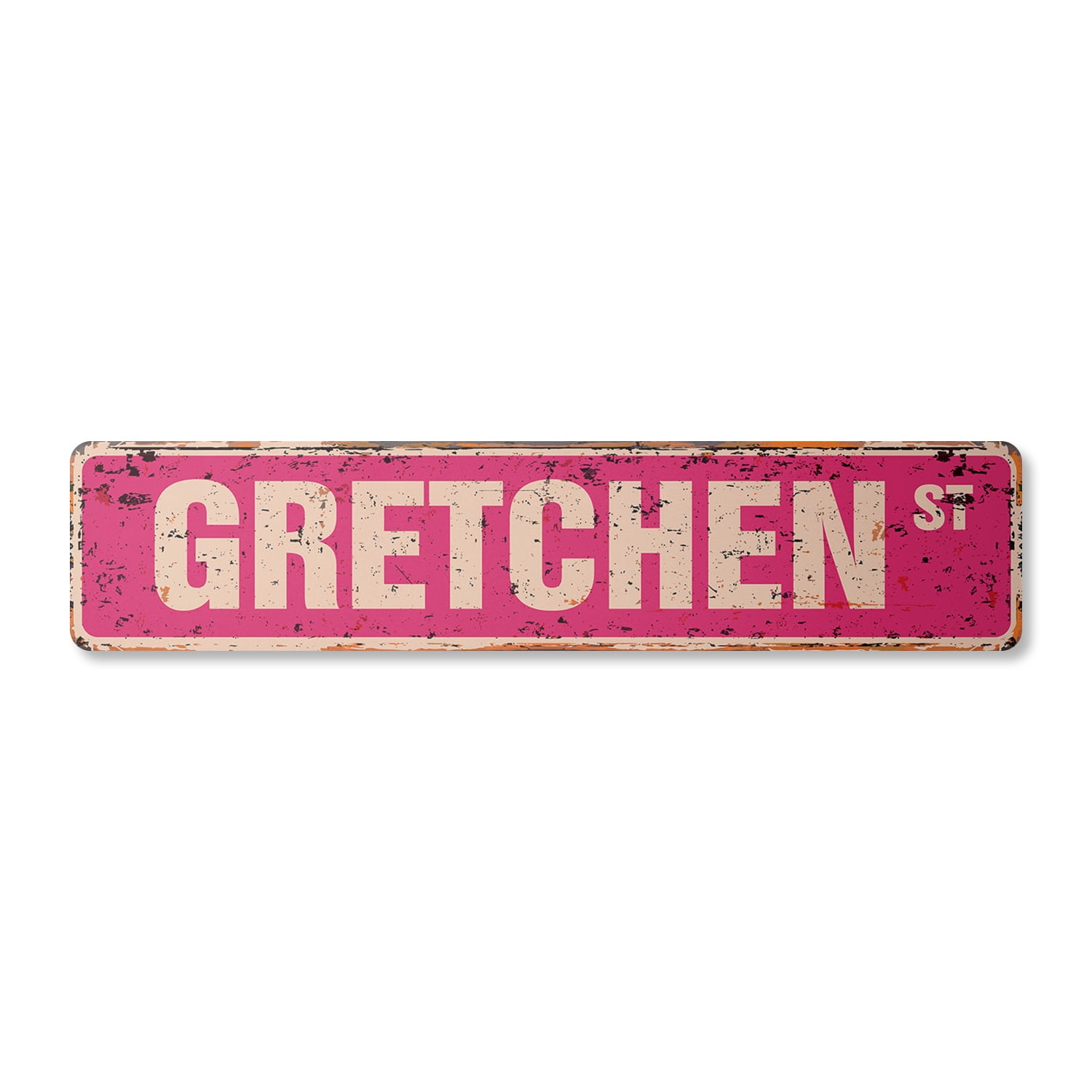 GRETCHEN Vintage Plastic Street Sign Childrens Name Room Sign | Indoor ...