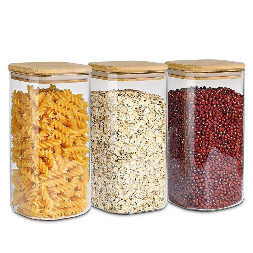 GRETZOMALL 330 ML Borosilicate Glass Jars with Silcone Seal Airtight ...