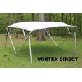 GREY/GRAY SQUARE TUBE FRAME VORTEX 4 BOW PONTOON/DECK BOAT BIMINI TOP 8 ...