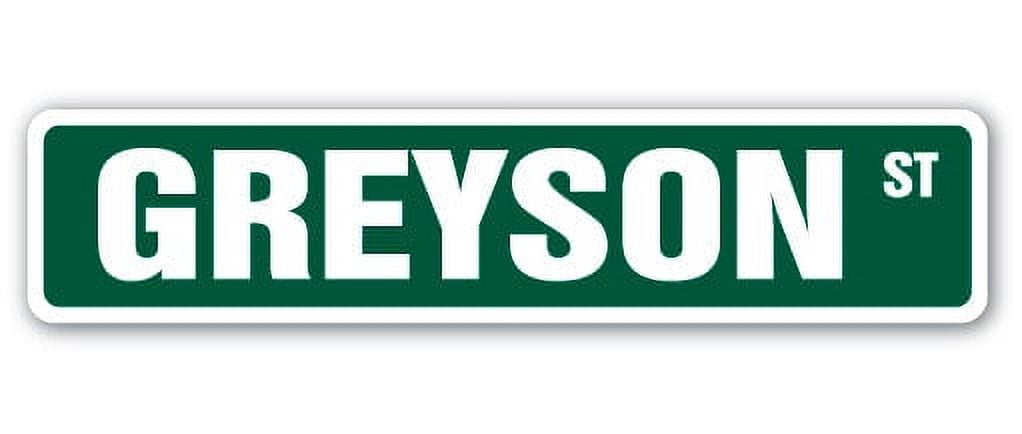 GREYSON Street Sign Childrens Name Room Sign | Indoor/Outdoor | 24 ...