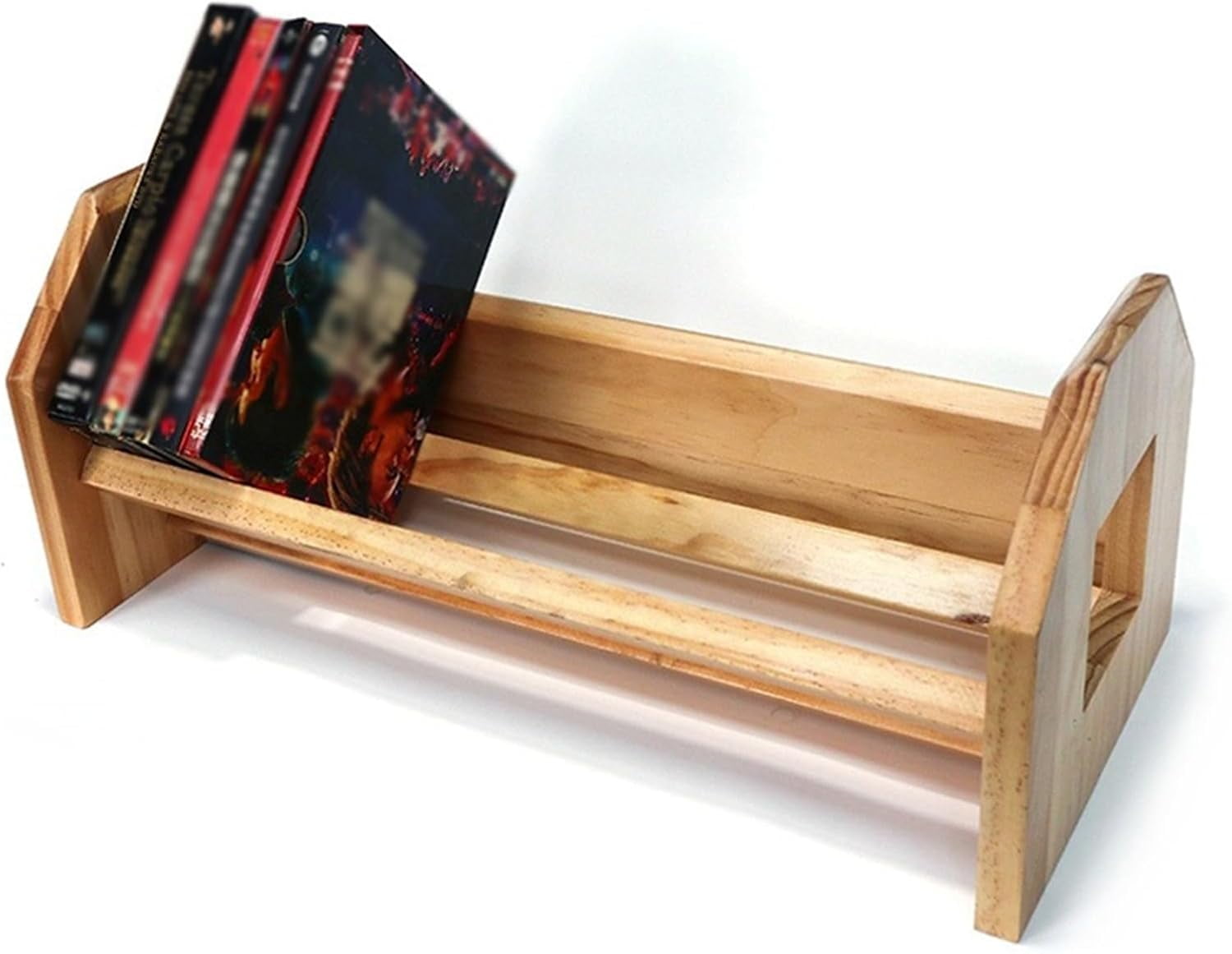 GRFIT Record Shelf Vinyl Record Storage Holder, Tabletop CD Display ...