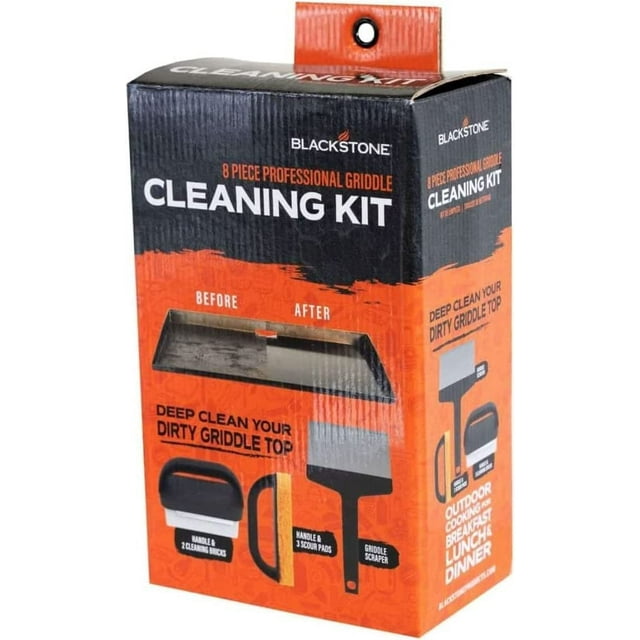 Blackstone 8PC Professional Griddle Cleaning Kit - Grill Cleaner, Flat ...