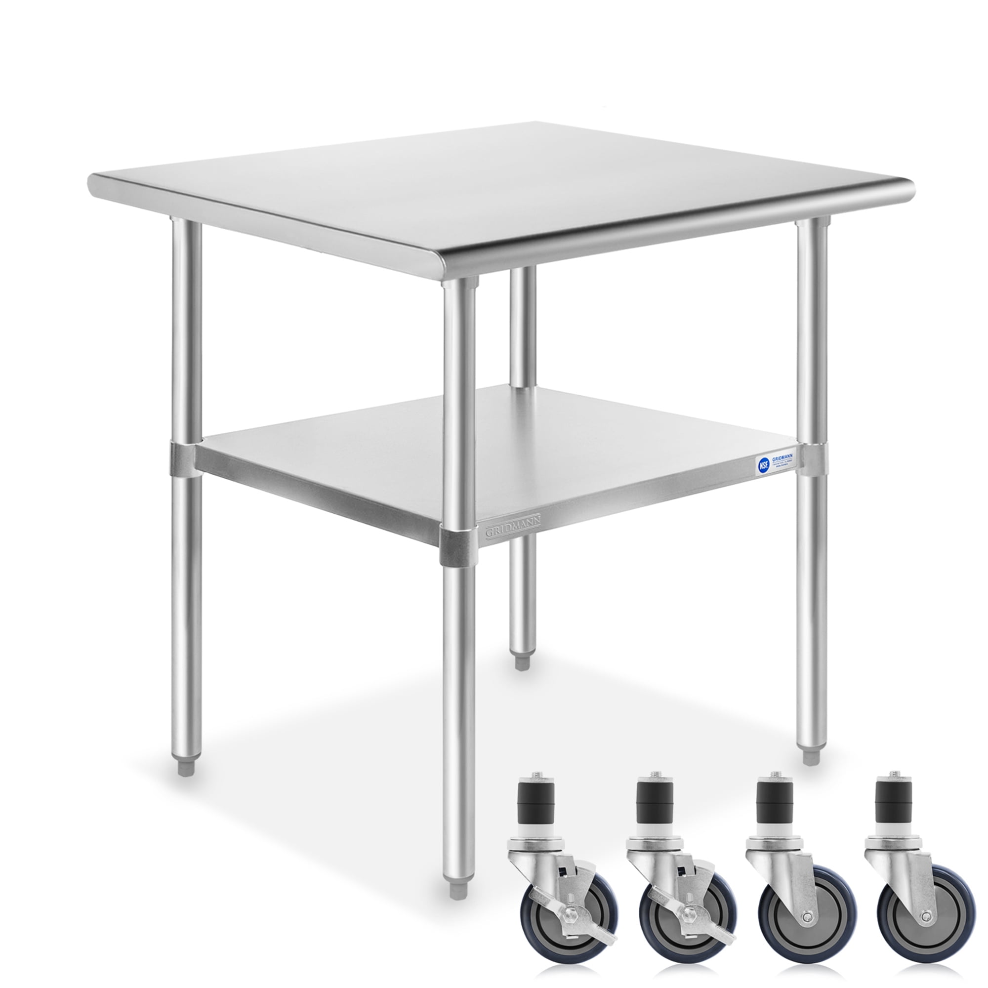 Gridmann NSF Stainless Steel Kitchen Prep & Work Table, 30x24 Inch with ...
