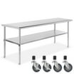 GRIDMANN 24 x 24 Inch NSF Stainless Steel Commercial Kitchen Prep Table ...