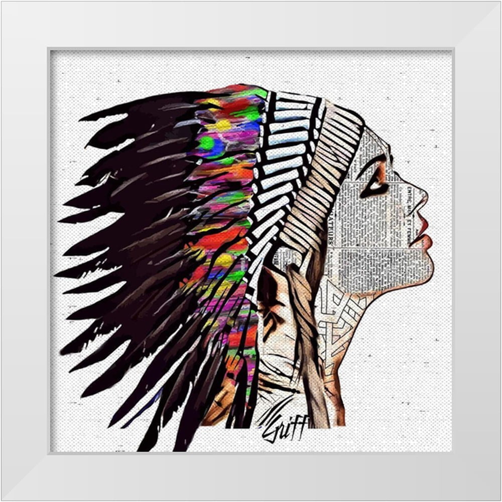 GRIFF 20x20 White Modern Wood Framed Museum Art Print Titled - Skyline ...