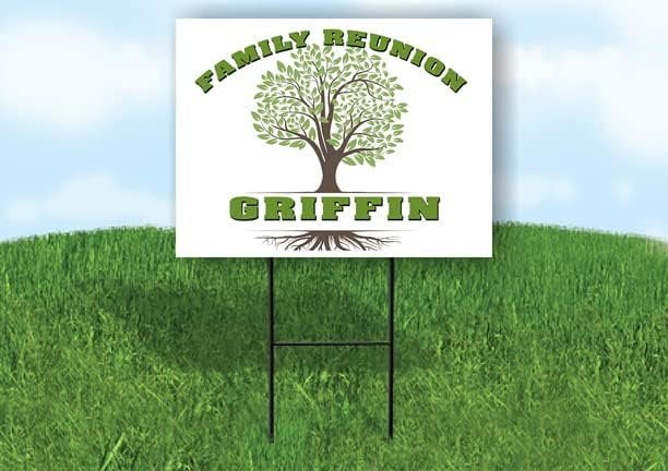 GRIFFIN FAMILY REUNION GR TREE 18 in x 24 in Yard Sign Road Sign with ...