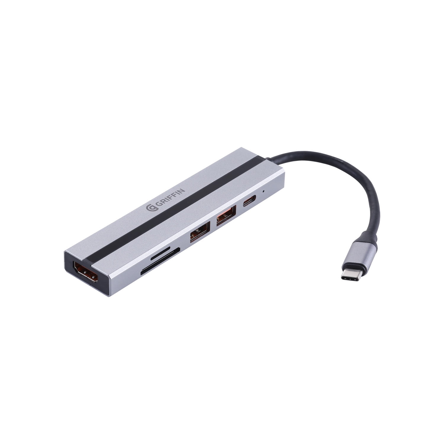 GRIFFIN USB-C 4K Multi Hub Adapter – 6-in-1 USB-C Docking Station with ...