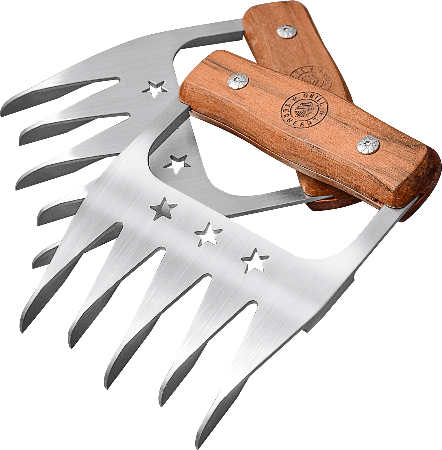 GRILL SERGEANT Metal Meat Claws, BBQ Pork Shredder, FOREVER GUARANTEE ...