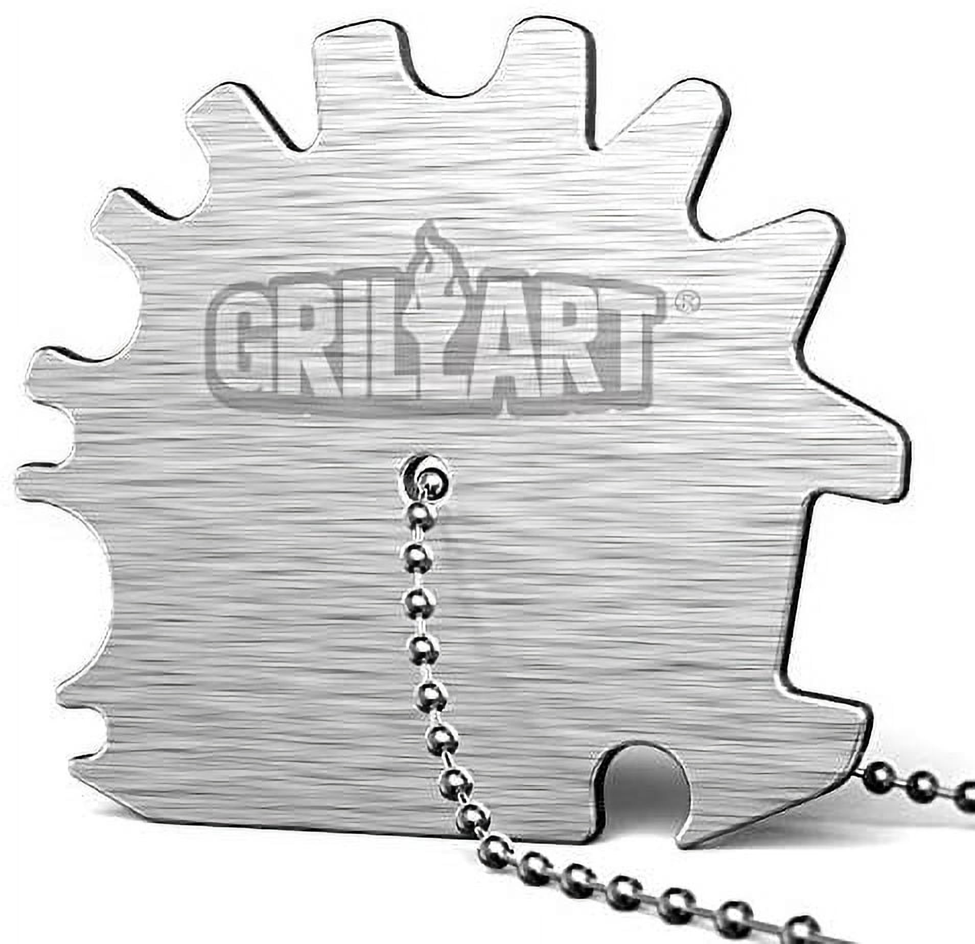 GRILLART 5-in-1 Grill Scraper: BBQ Grill Cleaner for Adults and ...