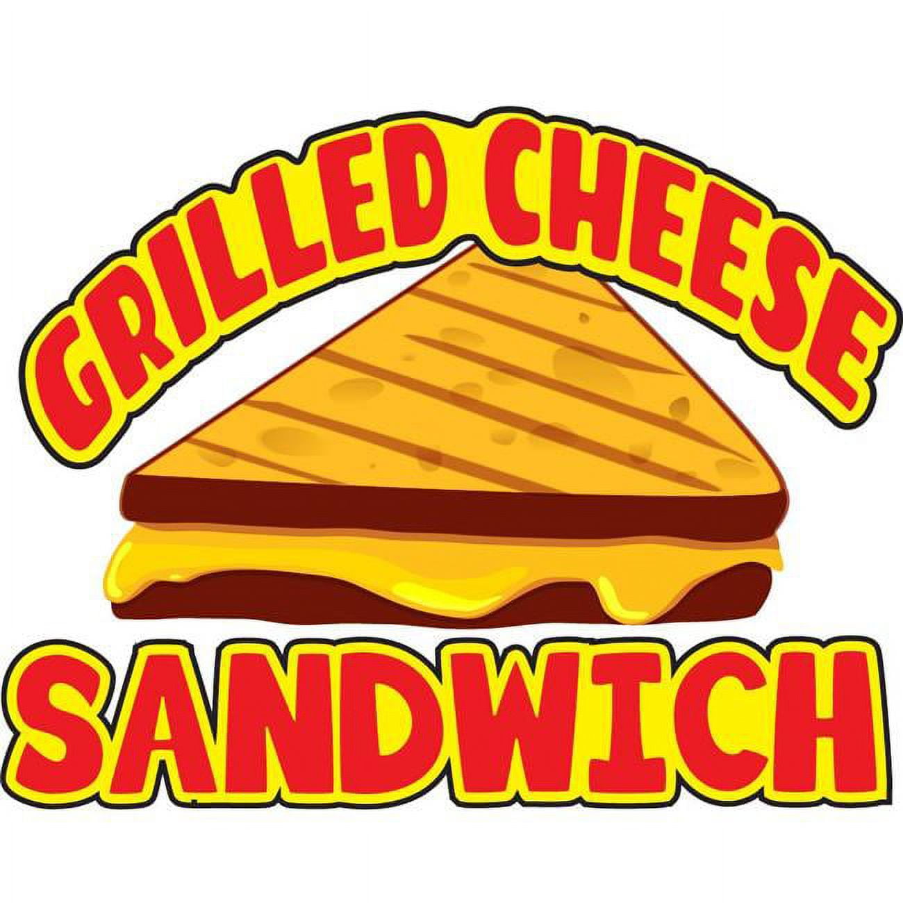 SignMission 16 in. Grilled Cheese Sandwich Concession Decal Sign with ...
