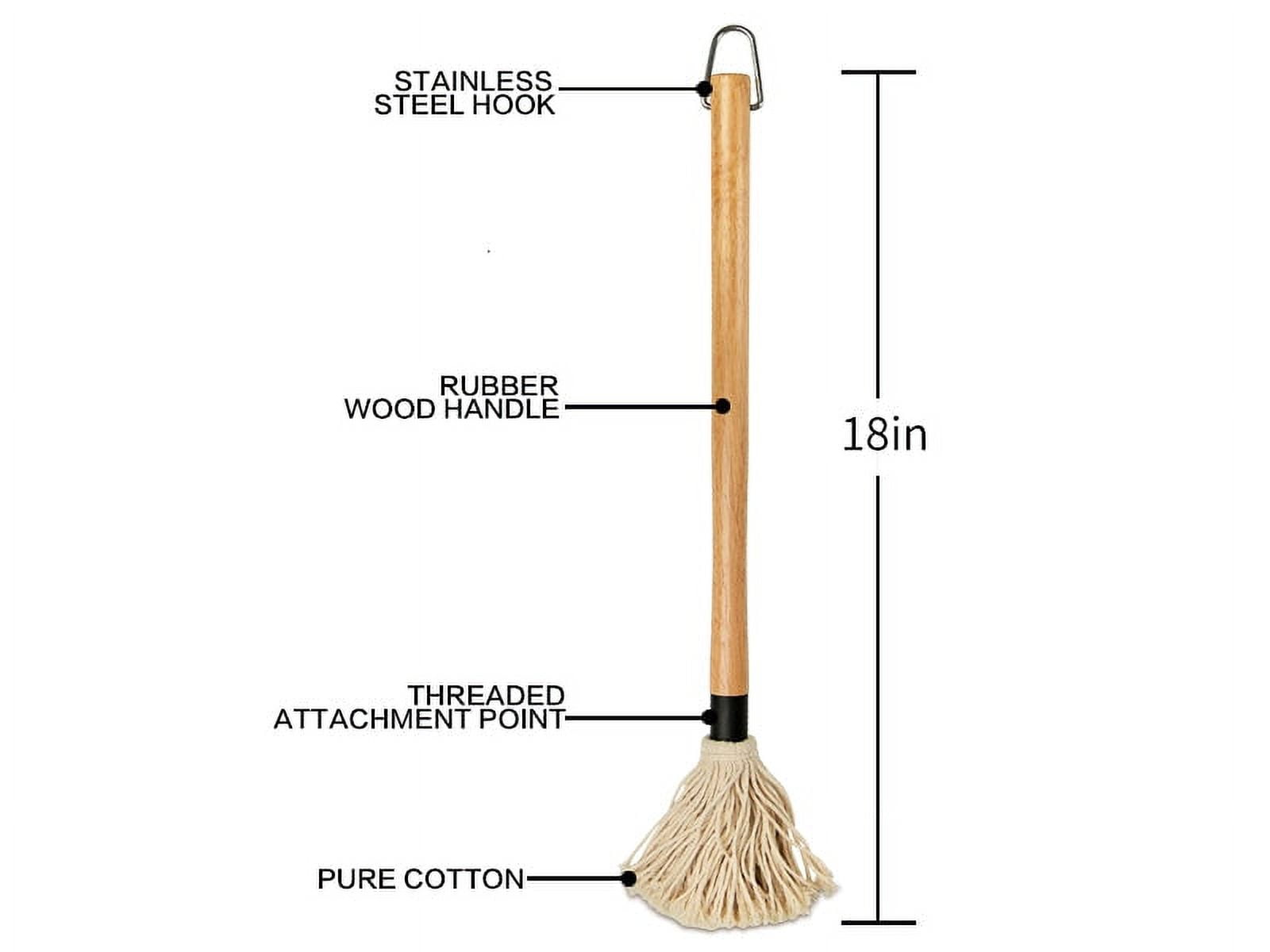 GRILLHOGS 18Inch BBQ Basting Mop 2 Detachable, MachineWashable Heads ...