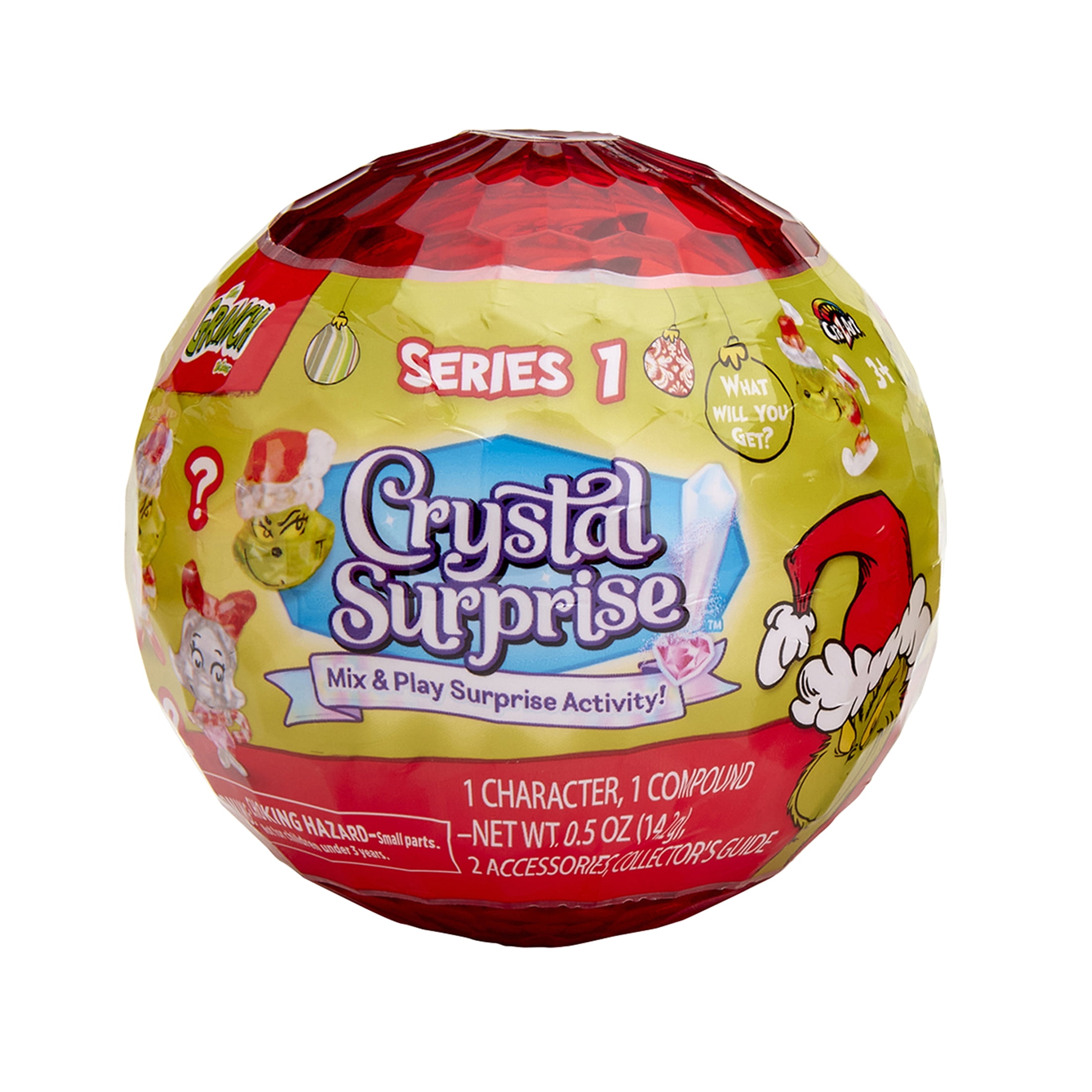 Dr. Seuss Grinch Crystal Surprise Ball - Collectible Novelty Toy for ...