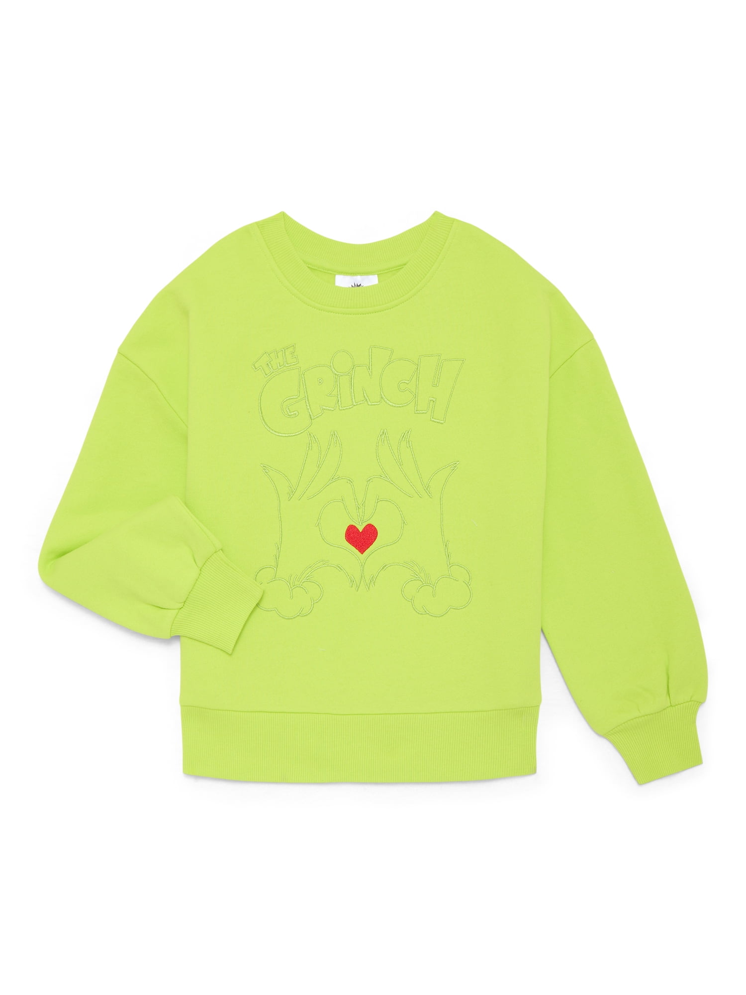 Dr. Seuss Grinch Girls Graphic Fleece Sweatshirt, Sizes 4-16 - Walmart.com