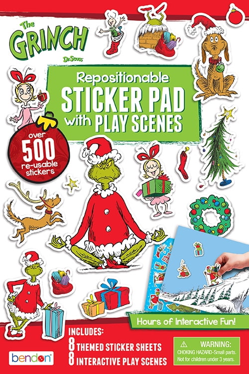 GRINCH STICKER PAD PDQ - Walmart.com