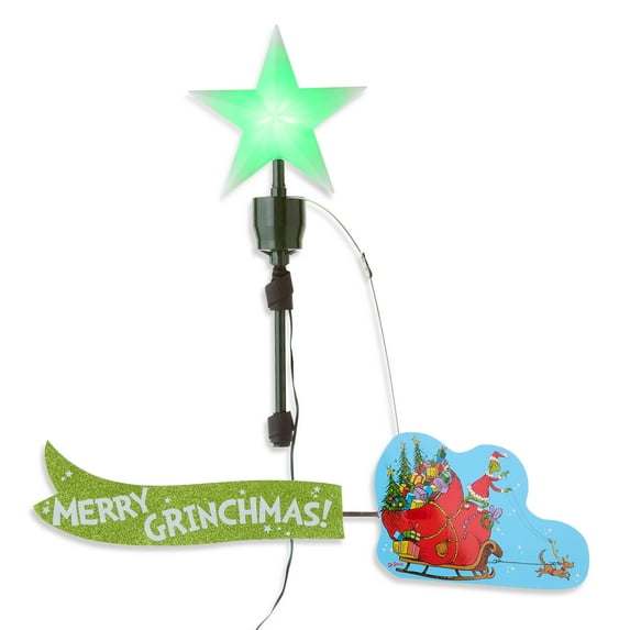 Grinch Sleigh Animated Christmas Tree Topper by Mr. Christmas - Walmart.com