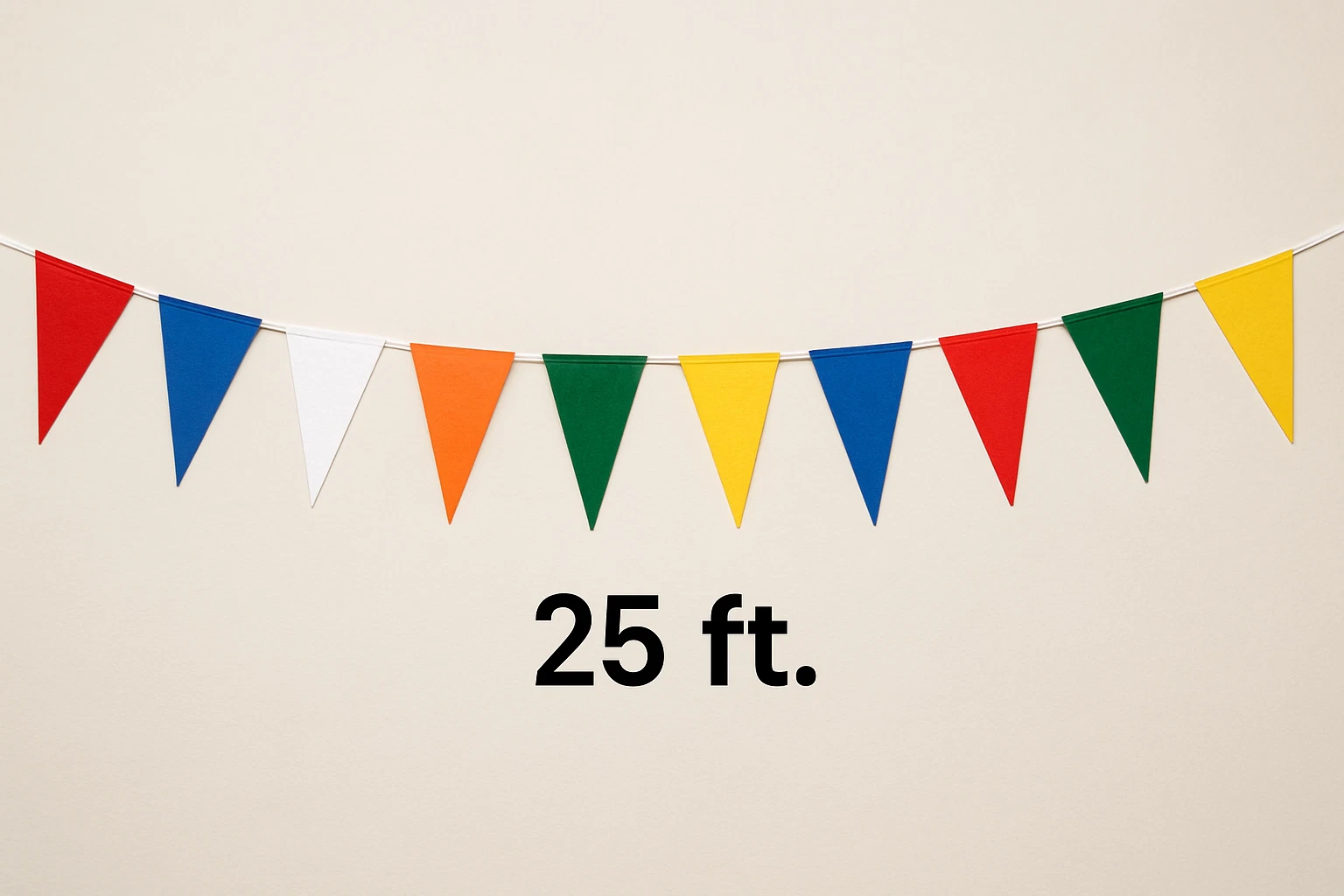 GRIND- 25 Ft Multicolor Felt Pennant Banner – 6X10” Flags – Party ...