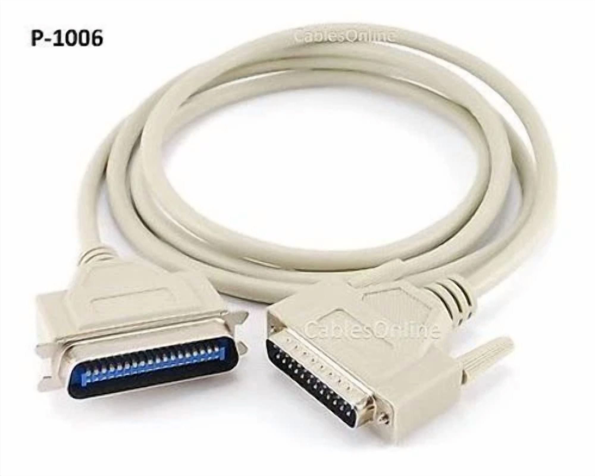 GRIND- 6Ft Db25 Male 25-Pin To Centronics 36-Pin Male 25C Printer Cable ...