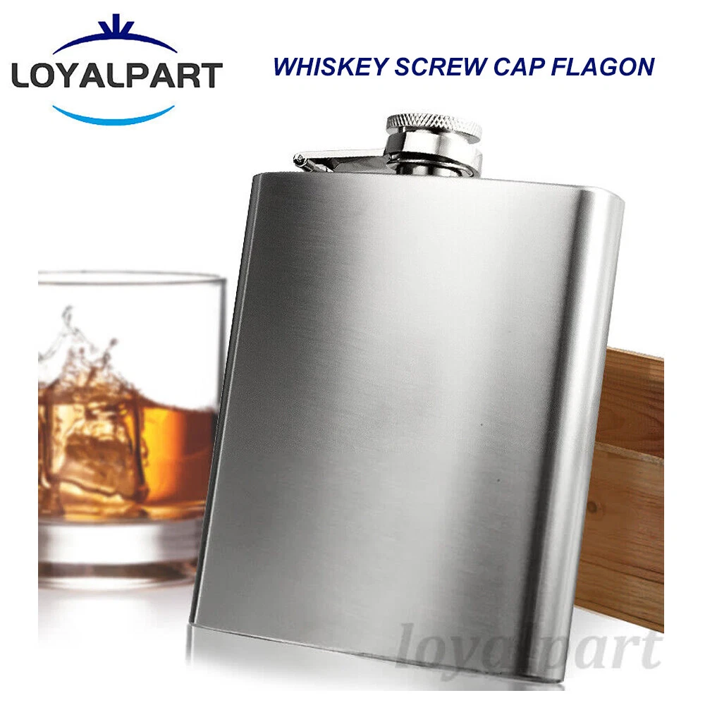 GRIND- 7 Oz Stainless Steel Liquor Pocket Hip Flask Alcohol Whiskey ...