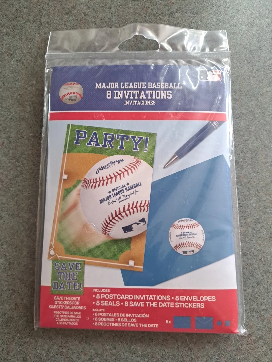 GRIND- Baseball Birthday Party Invitations 8 In Each Pack. - Walmart.com