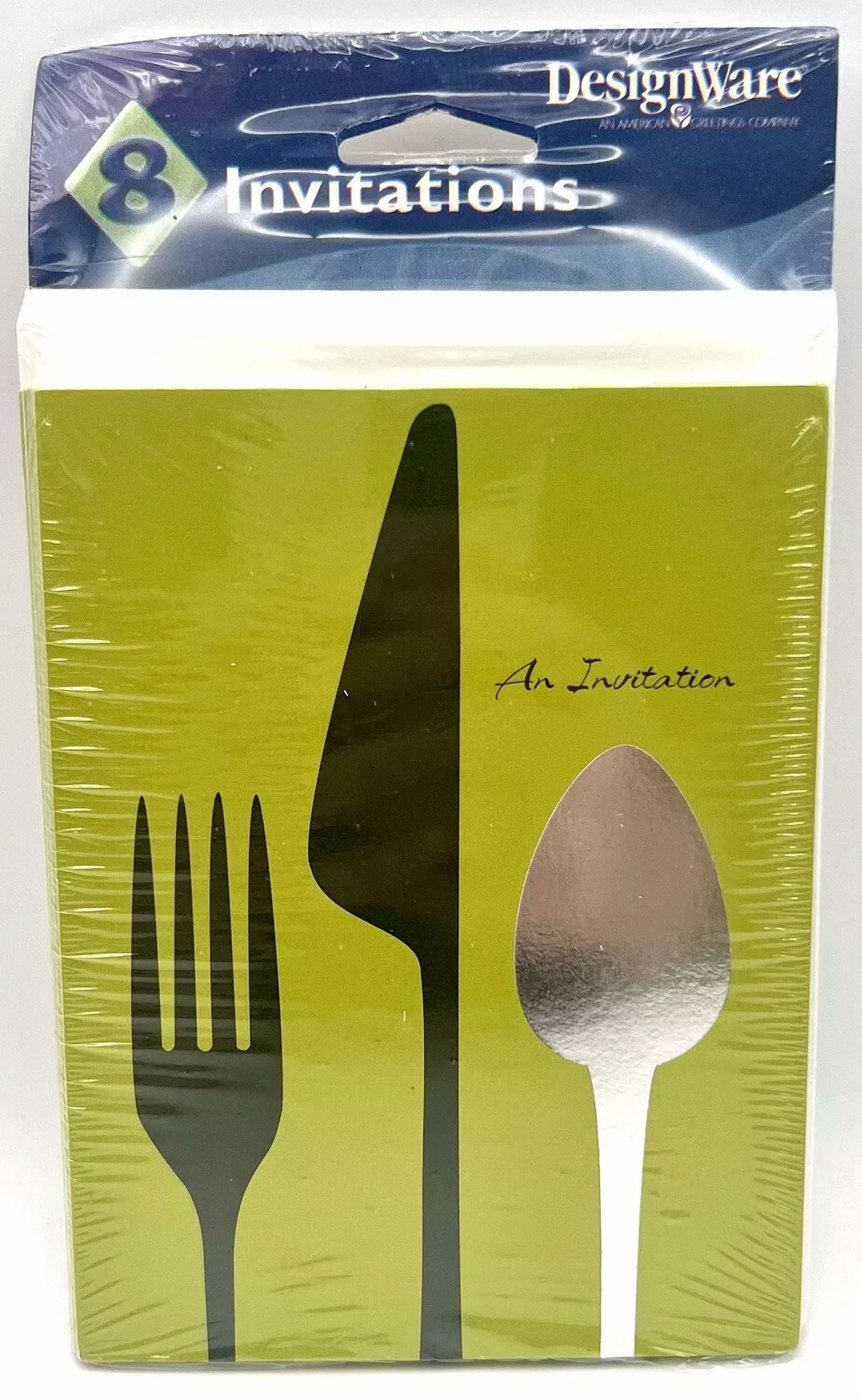GRIND- Dinner Hour Green Modern Cutlery Spoon Fork Knife Theme Party ...