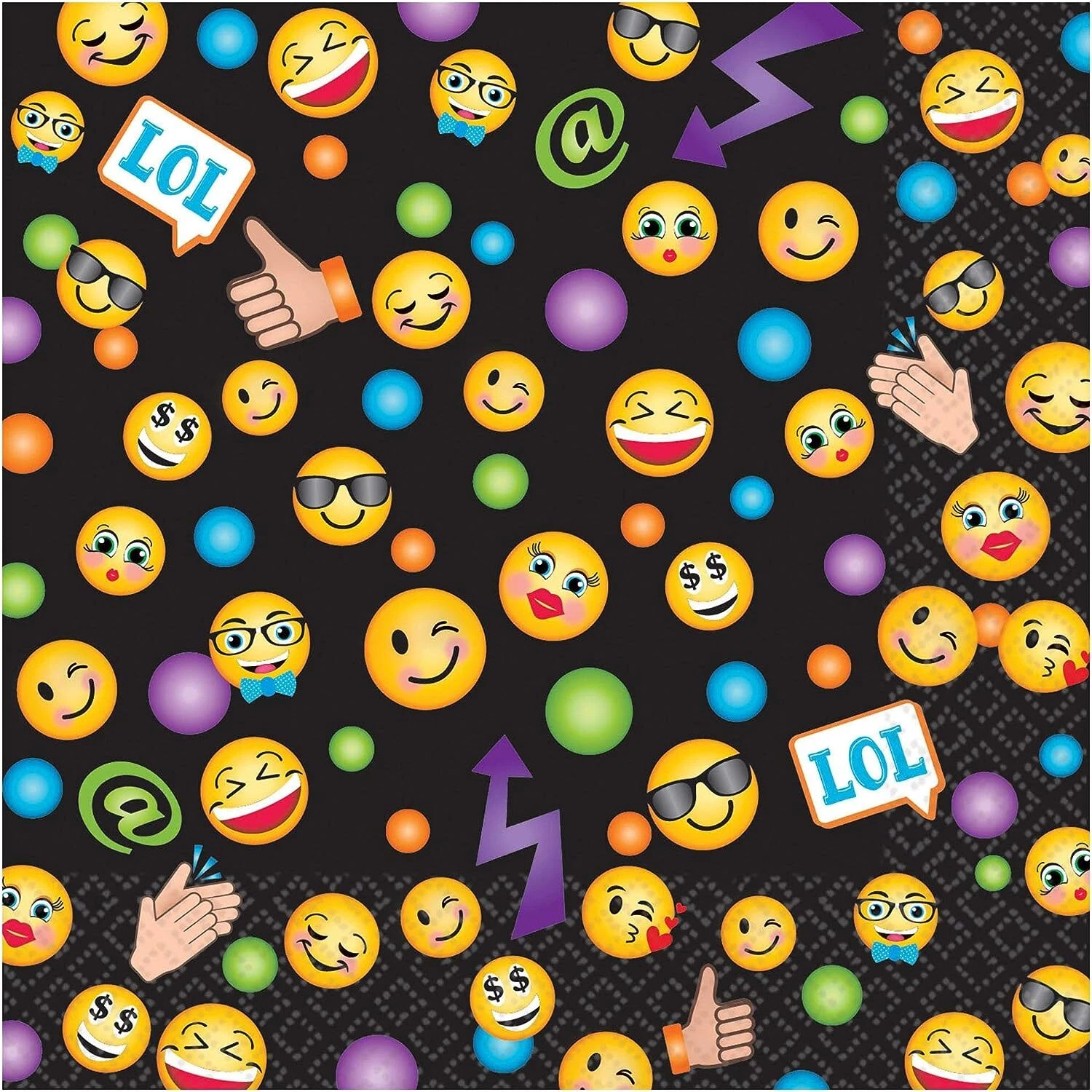 GRIND- Lol Emoji Emoticons Cute Kids Birthday Party Paper Beverage ...