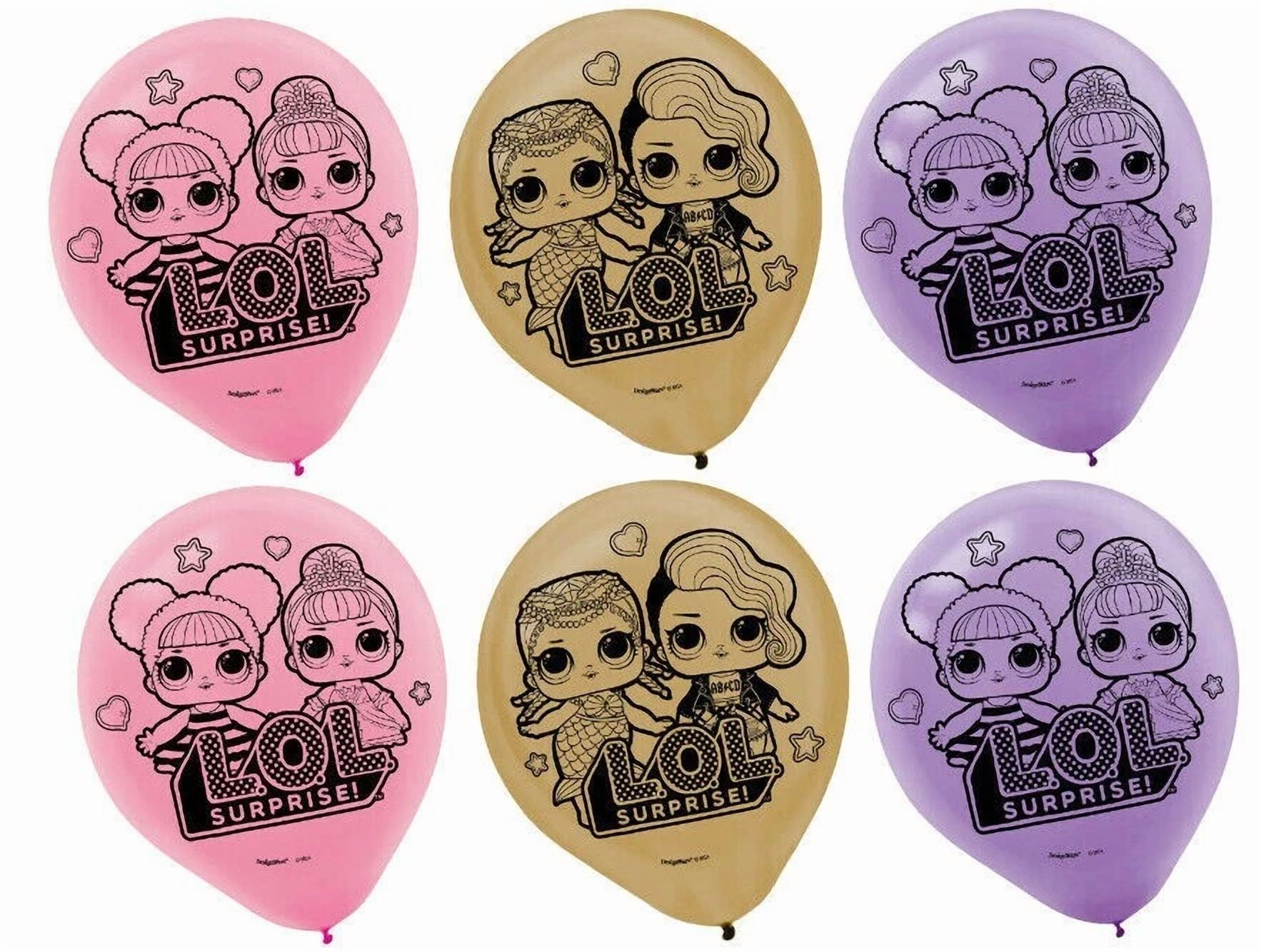 GRIND- Lol Surprise! Latex Balloons 6 Pieces Birthday Party Decorations ...