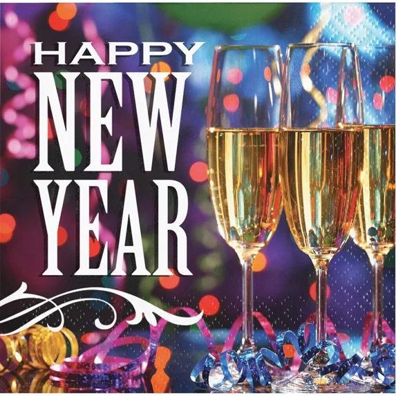 GRIND- New Year Party Pizzazz Year'S Eve Cocktail Holiday Party Paper ...