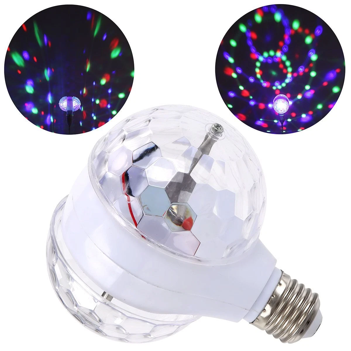 GRIND- Rotating Led Colorful Disco Stage Light E27 Crystal Ball Lamp ...