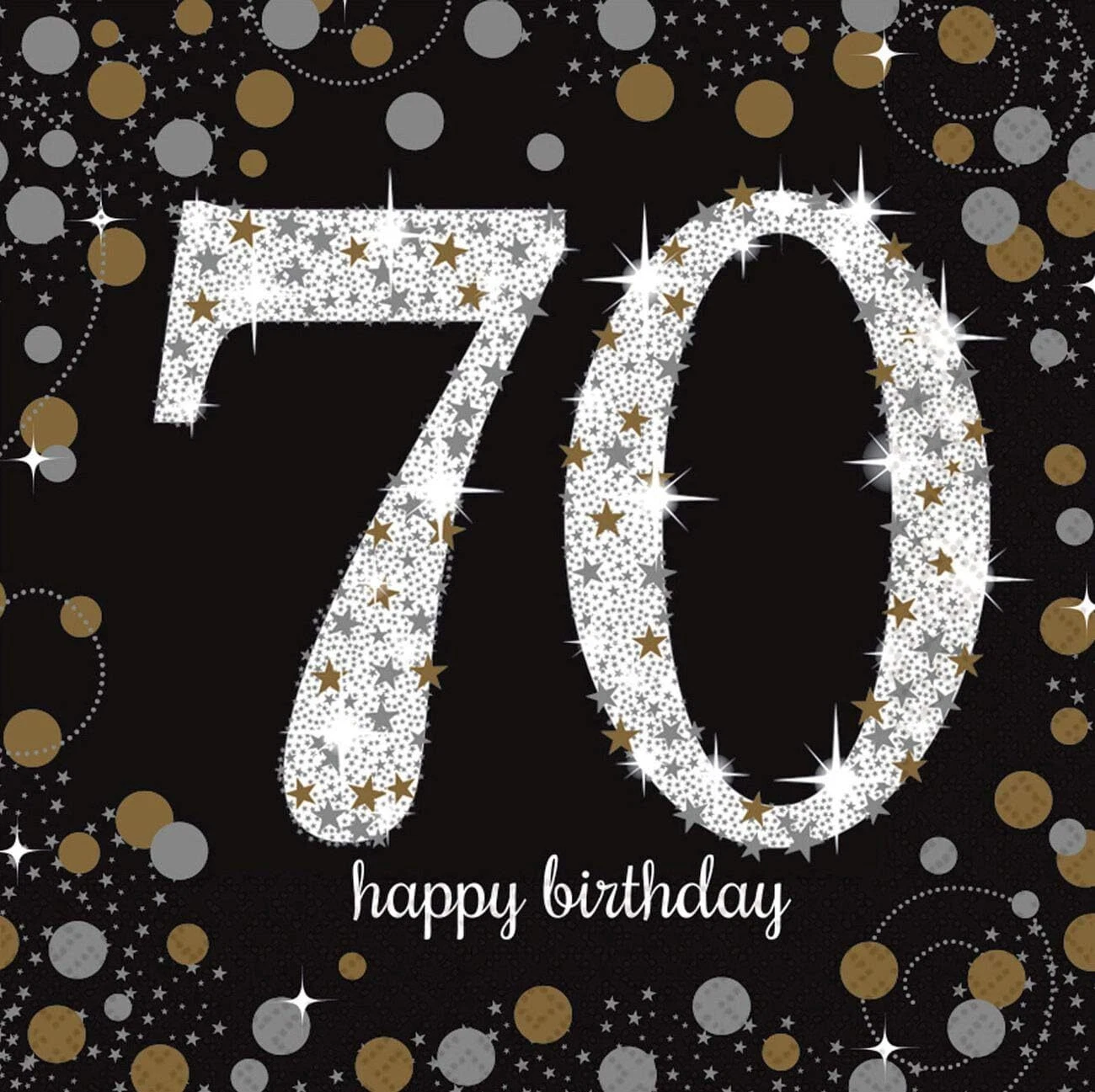 GRIND- Sparkling Celebration 70Th Over Hill Adult Birthday Party Paper ...