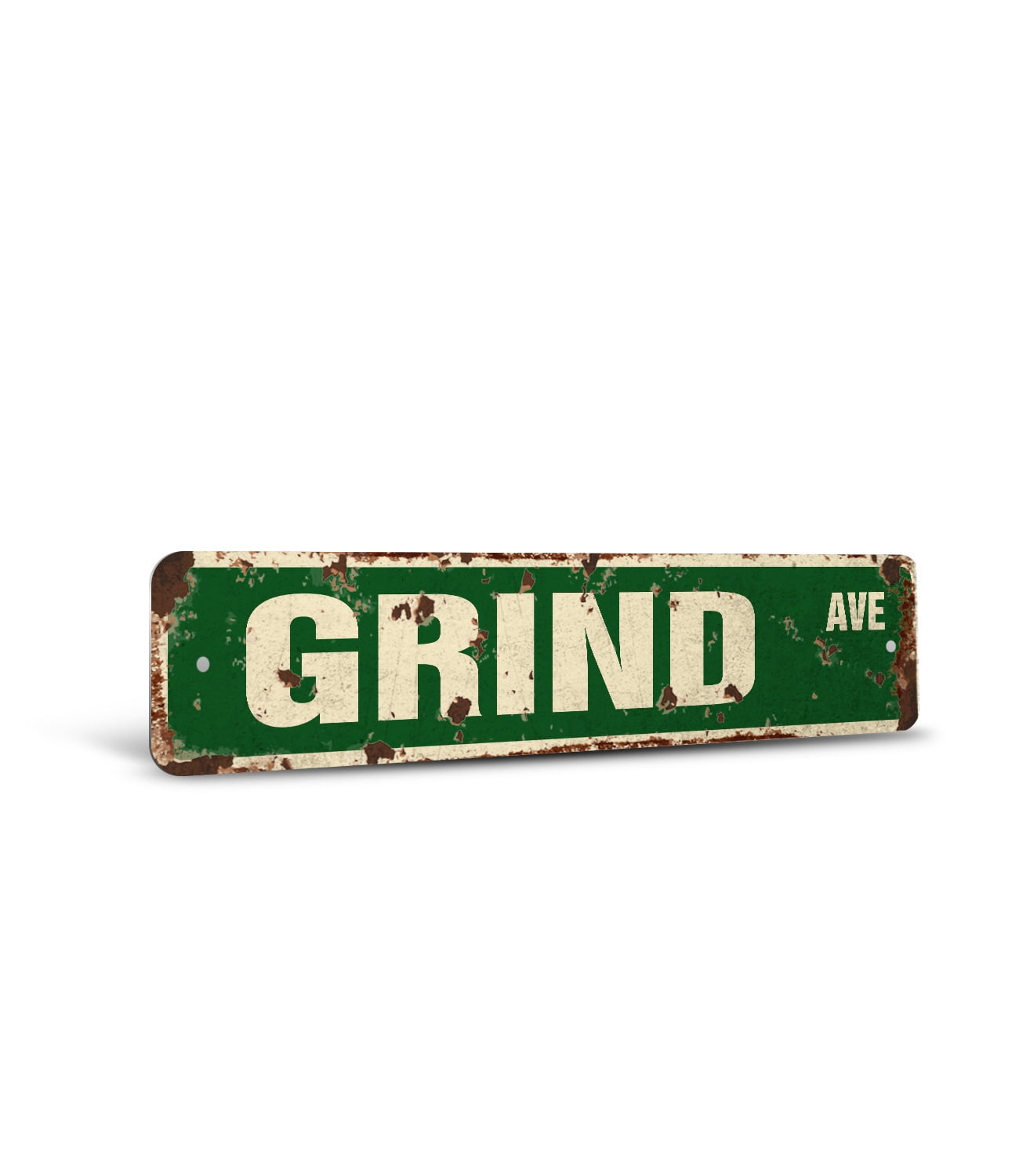 GRIND Vintage Style Rustic Street Sign – Skate Skateboard Trick Move ...