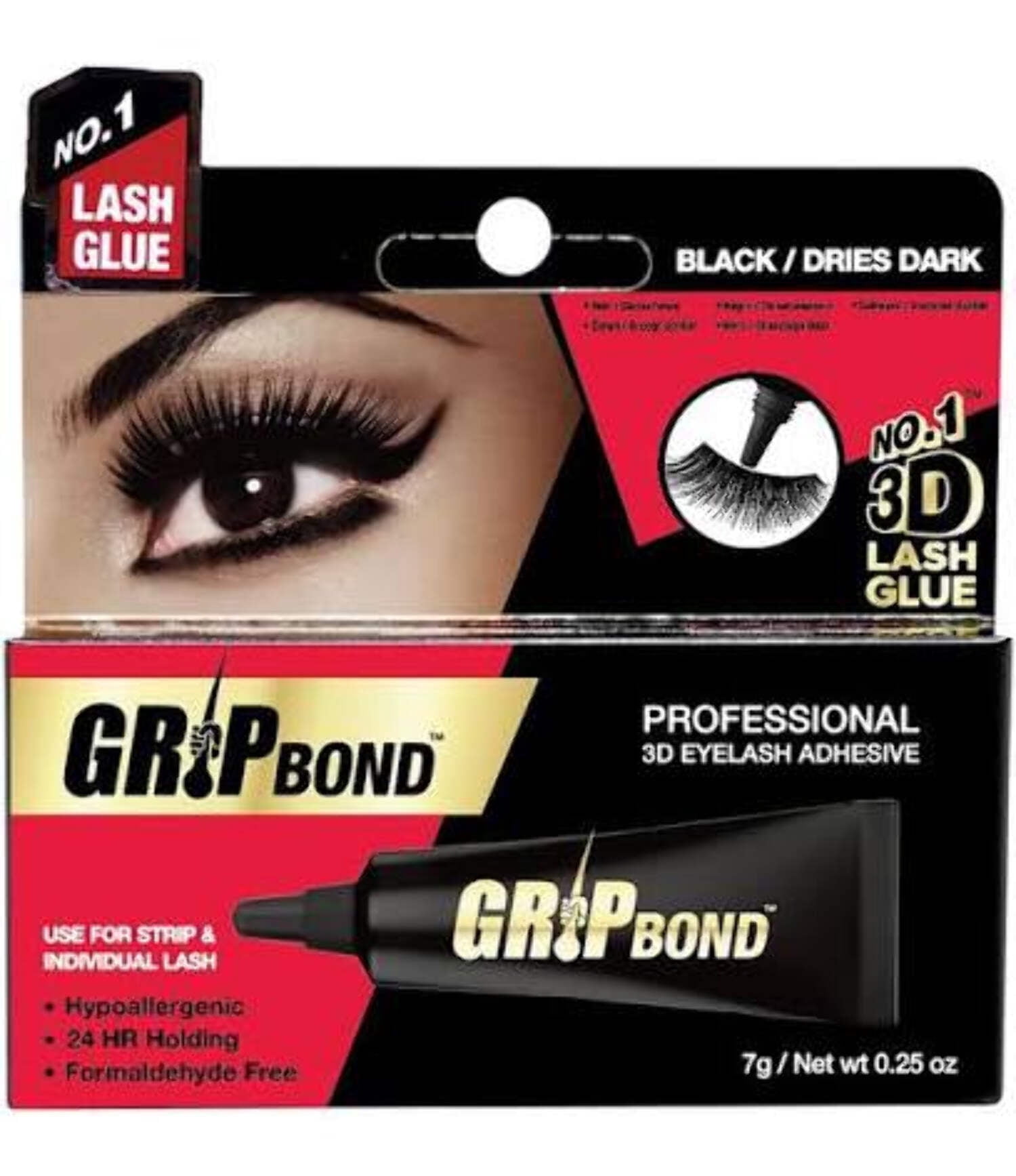 EBIN - Grip Bond Tube Lash Adhesive Black (GBEA7) - Walmart.com