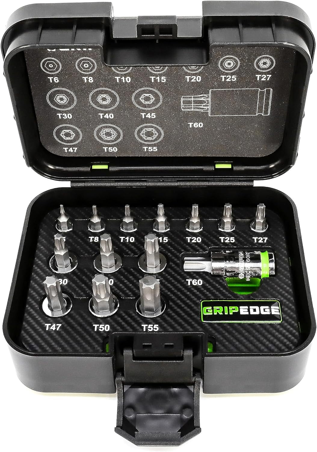GRIPEDGE Tools | 14PC RPT Star Driver Set | Sizes T6 - T60 | 1/4'' - 3/ ...
