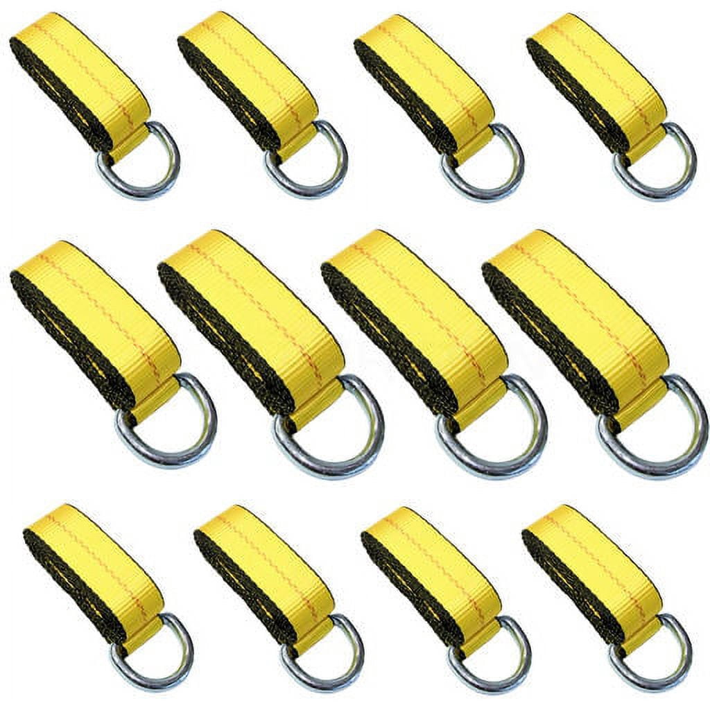 GRIPON (Pack of 12) 2" X 8 Ft Lasso Tow Strap with D Ring Auto Hauler ...