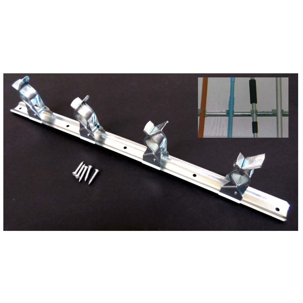 GRIPPICLAMP Heavy-Duty Tool/Broom Metal Rack | 11" (27.9 cm) Length | 4 ...