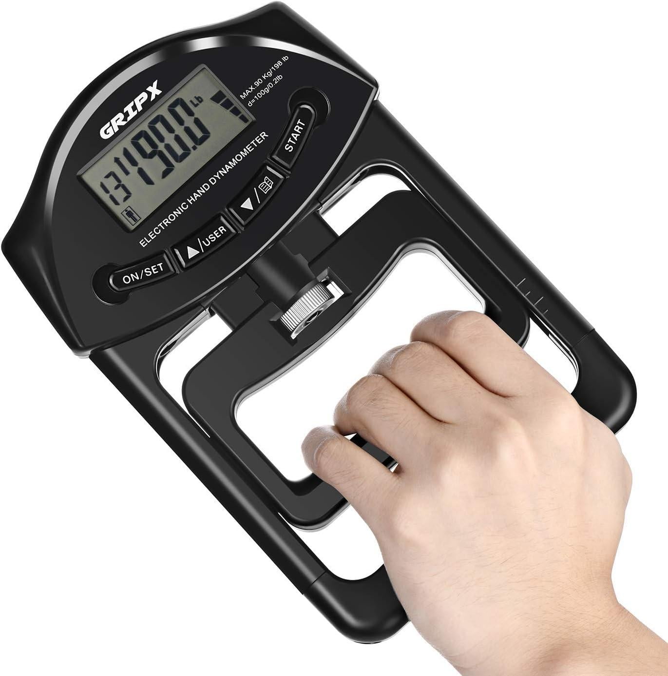 GRIPX Digital Hand Dynamometer Grip Strength Measurement Meter Auto ...
