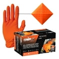 GRIPXX Herkules Grip Heavy Duty 8Mil Orange Nitrile Gloves,3D Raised ...