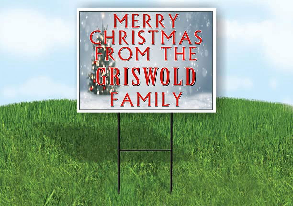 GRISWOLD MERRY CHRISTMAS FROM 18 in x 24 in Yard Sign Road Sign with ...