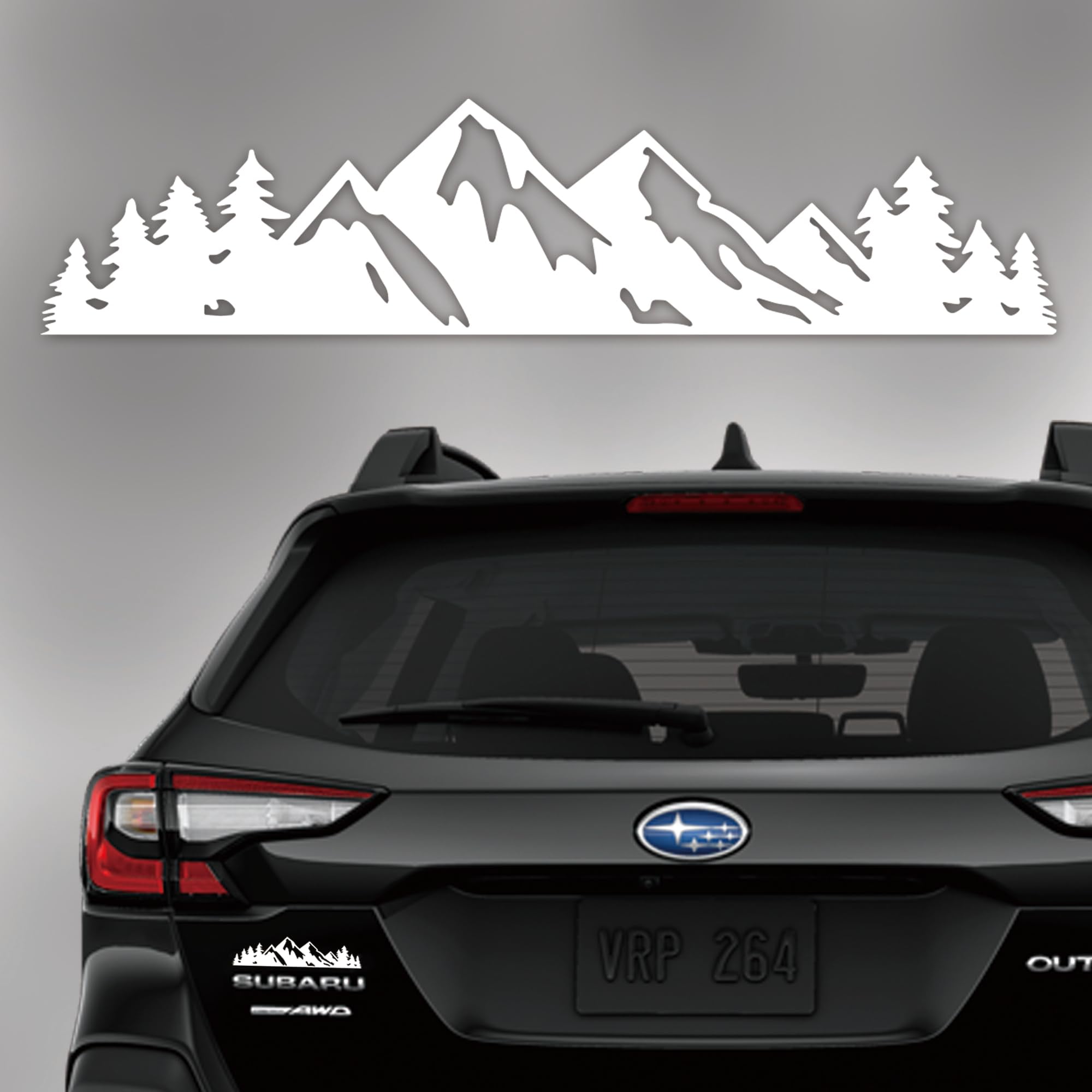 GRITKULTURE Snow Mountain Tree IFF17 Decal Sticker 6.7inch Wide Premium ...