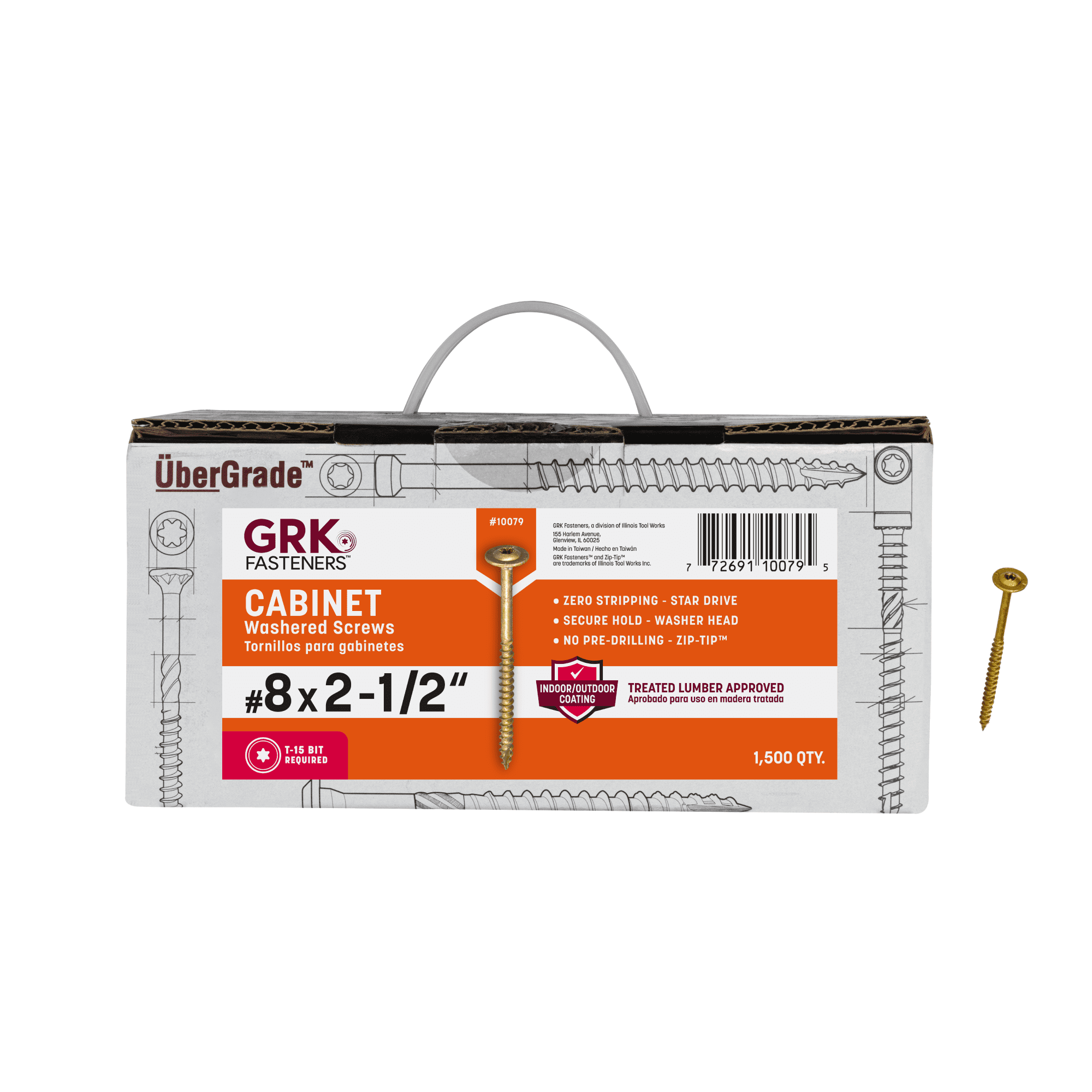 SCREW CABINET 8X2-1/2IN - Walmart.com
