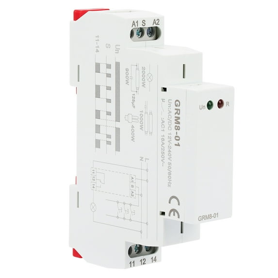 GRM8-01 Electronic Impulse Relay Latching Relay Memory Relay AC/DC12 ...