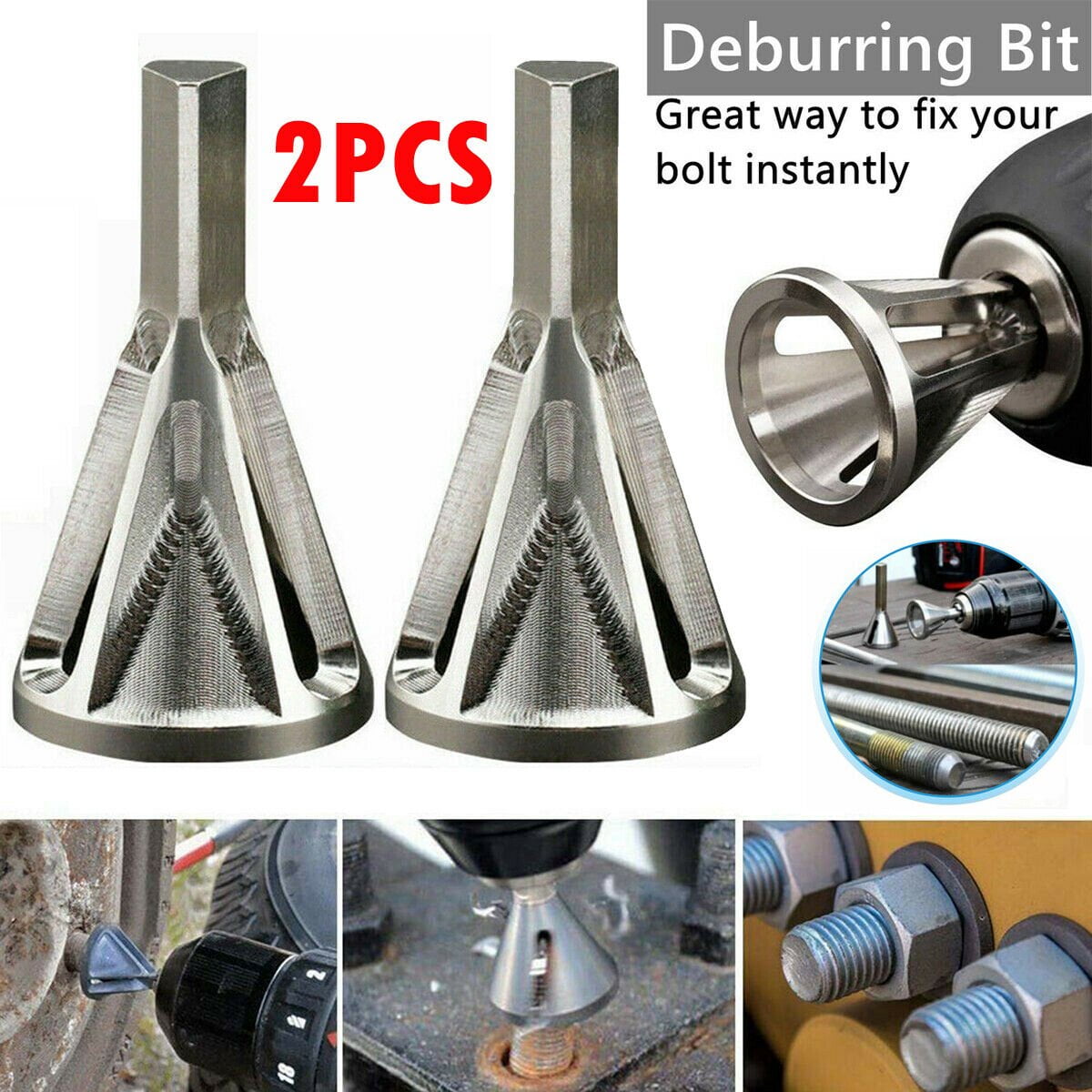 GRNSHTS 2PCS Stainless Steel Deburring External Chamfer Tool Remove ...