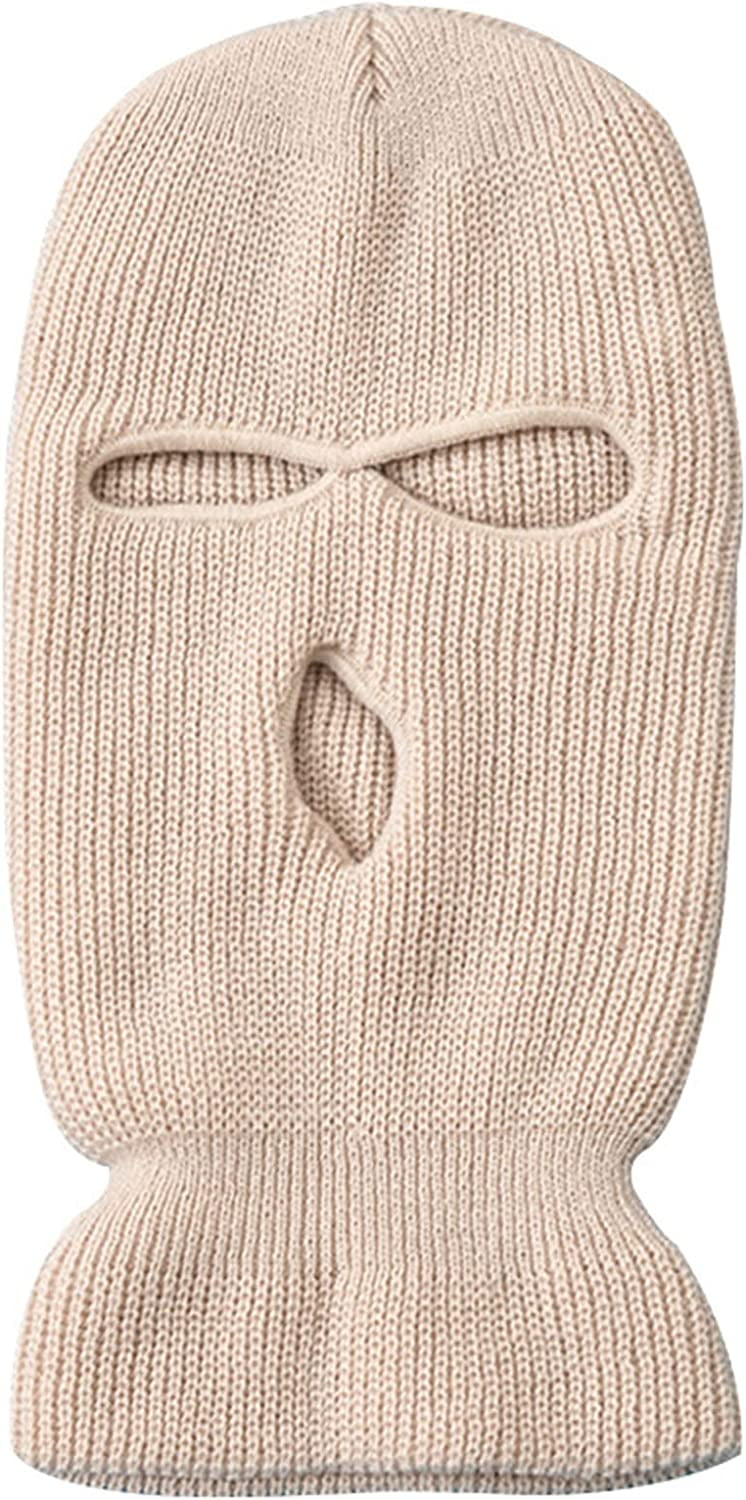 GRNSHTS 3-Hole Knit Full Face Cover Winter Warm Ski Mask Knitted ...