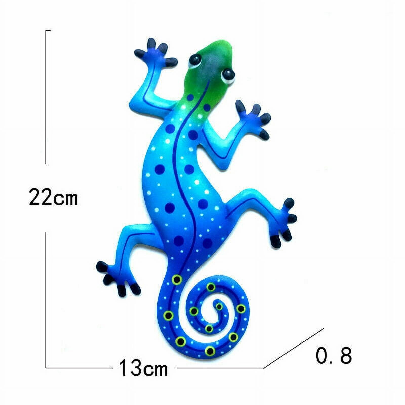 GRNSHTS 6 Pack Metal Gecko Wall Art Decor Inspirational Sculpture Hang ...