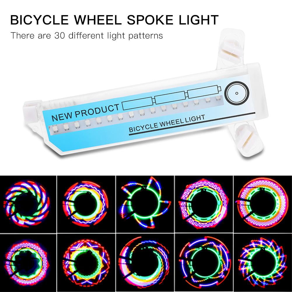 GRNSHTS Bicycle Spoke Light, 32 LED Lights Display Bright 30 Patterns ...