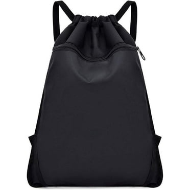 Costway Large Cinch Gym Drawstring Backpack, Folding Sports Sack with ...