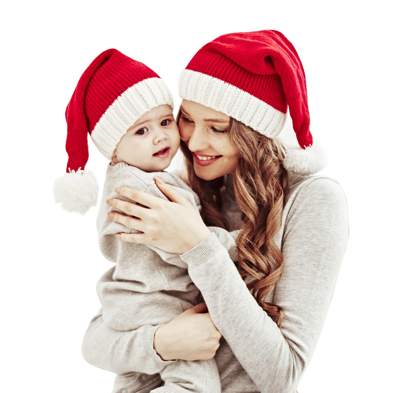 GRNSHTS Family Matching Christmas Hat Mother & Baby Knit Cap Xmas ...