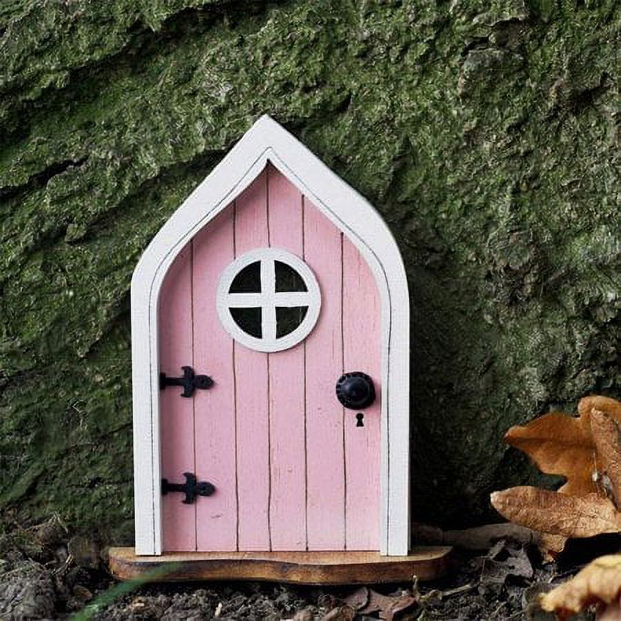 GRNSHTS Miniature Wooden Fairy Doors, Fairies Sleeping Door Tree ...